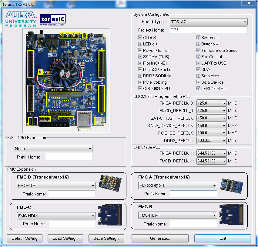 Terasic - 母板 - Stratix V - Terasic TR5 FPGA Development Kit